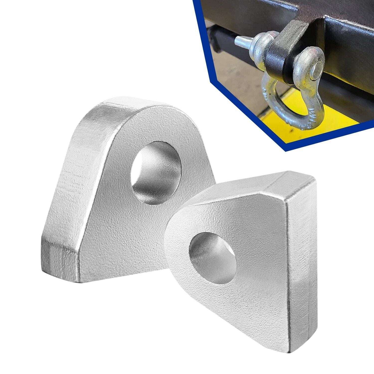 1" Thick Steel For Car Truck Tractor Mount 2pcs Weld On Shackle Clevis ...