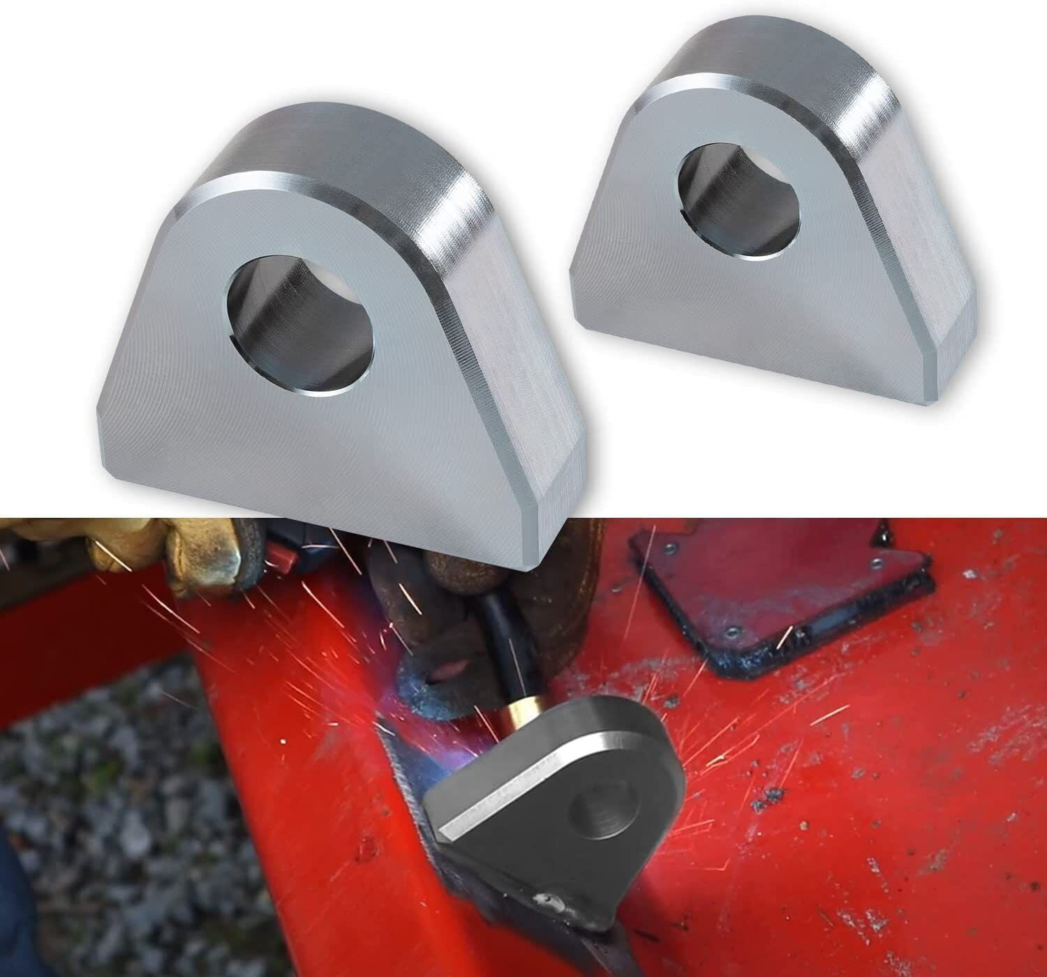 1" Thick Steel Offroad Hydraulic Tractor Mount 2Pcs Weld On Shackle ...