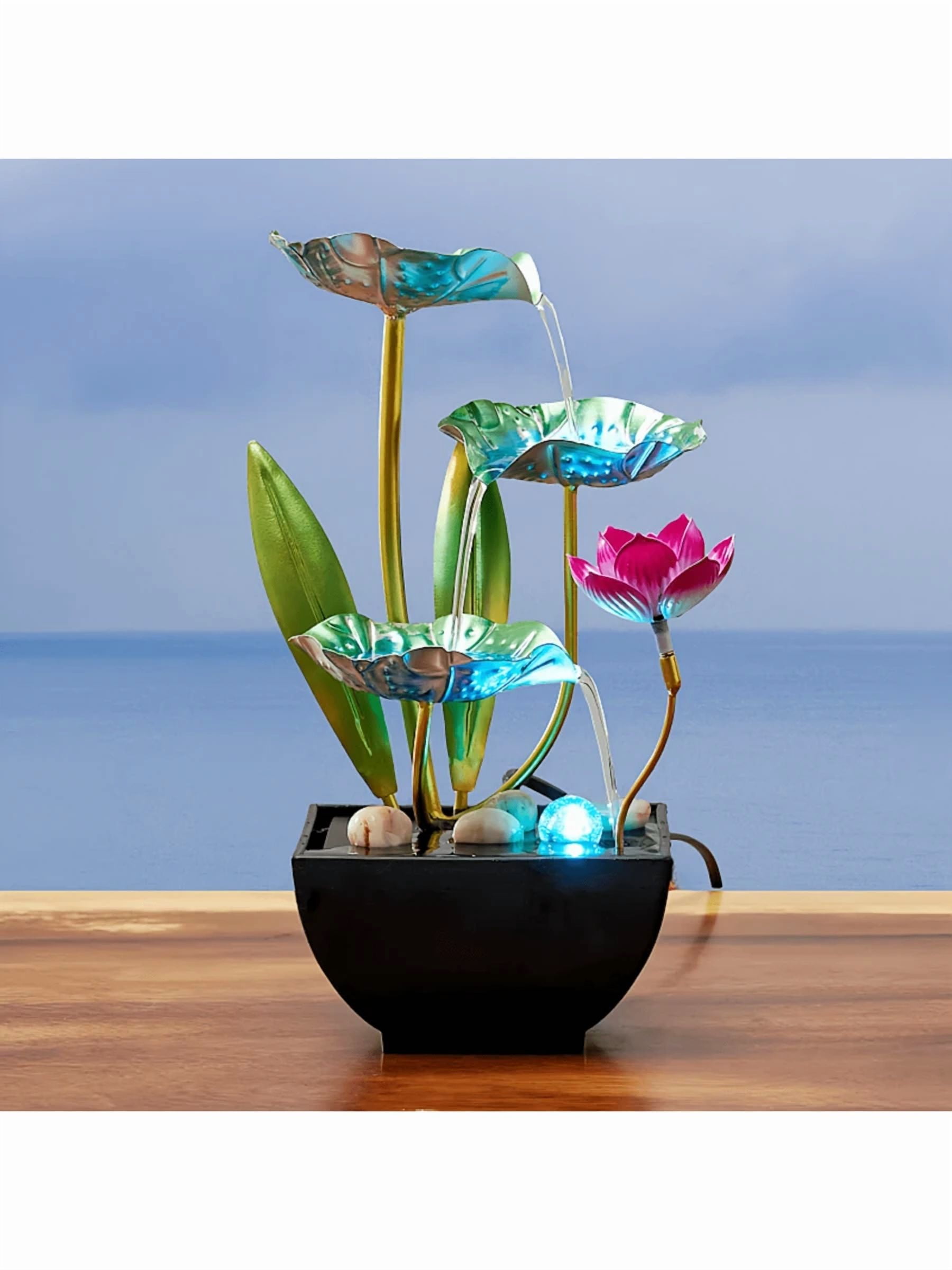1 Three-Level Water Tabletop Fountain Home Office Tabletop Relaxation ...