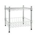 1-Tier Shelving Shelf Unit,Wire Metal Stackable Storage with Basket ...