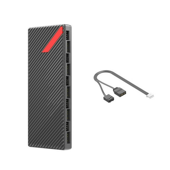 1 To 10 PWM & ARGB Splitter 5V 3Pin Cooling Fan Controller Magnetic ...