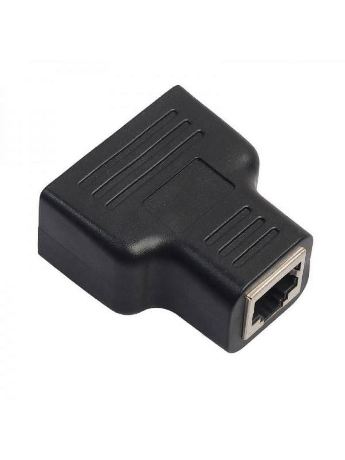 1 To 2 Ways RJ45 LAN Ethernet Network Cable Female Splitter Connector ...