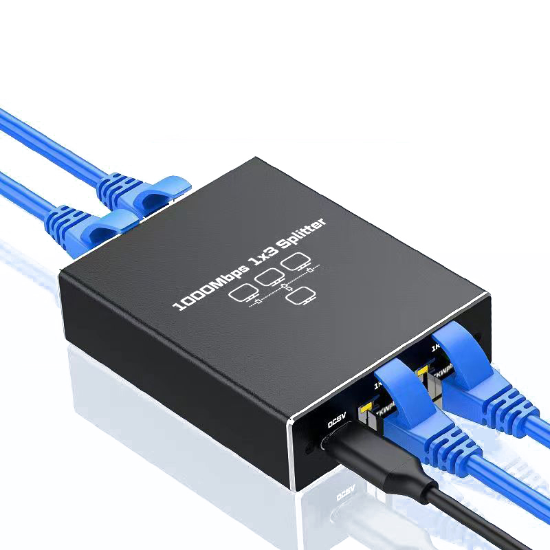 1 To 3 Gigabit Ethernet Splitter 1000Mbps LAN Splitter Network RJ45 ...
