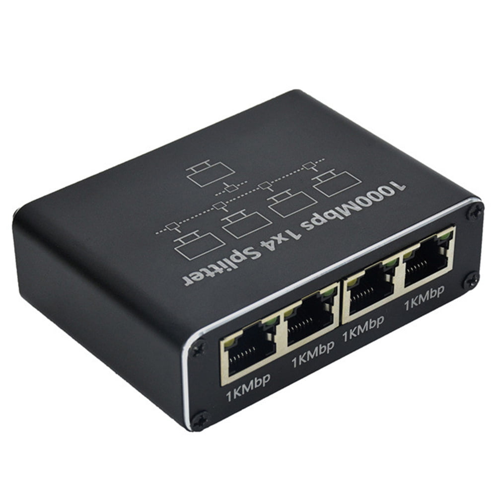 1 To 4 Ethernet Splitter 1000Mbps RJ45 Splitter LAN Splitter for Cat5 ...