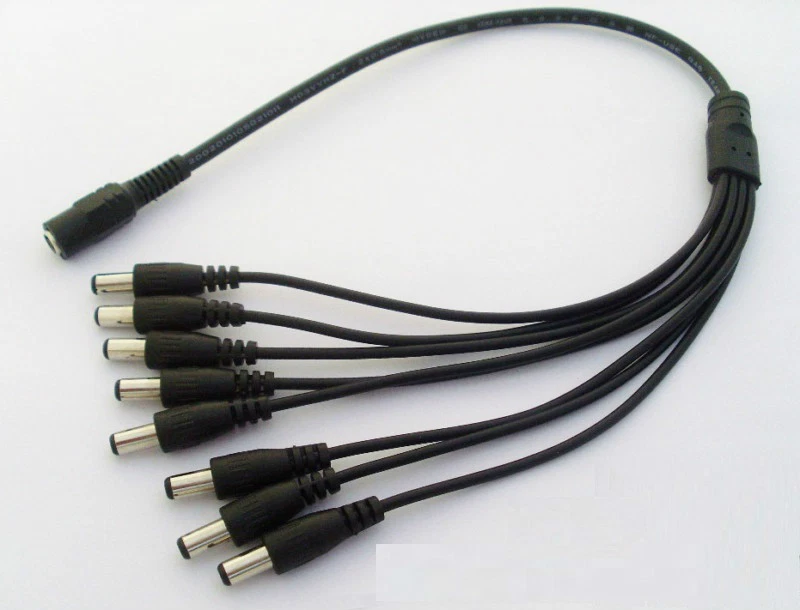 1-To-8 Dc Power Sharing Y Split Cable For Cctv Camera - Walmart.com