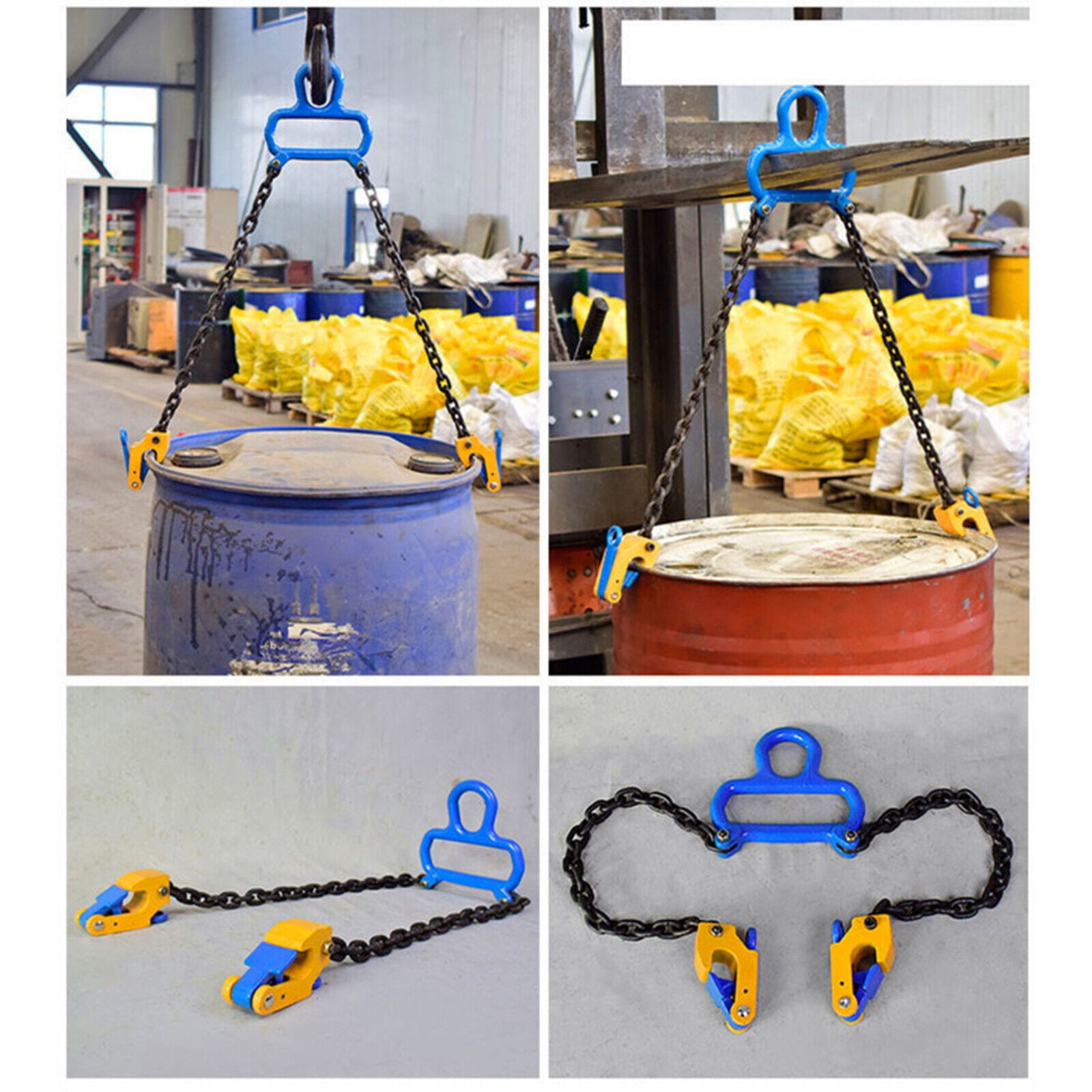 1 Ton Bucket Elevator Chain Lifter Drum Forklift Warehouse Rigging ...