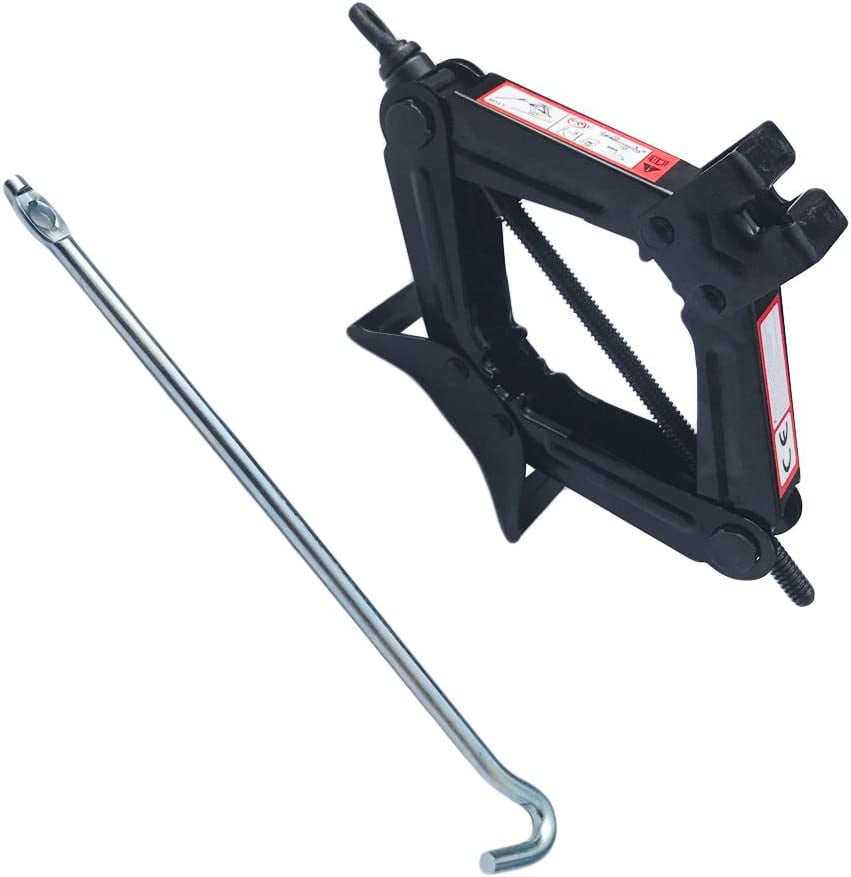 1 Ton Car Van Scissor Wind Up Jack Lift With Chromed Crank Speed Handle ...