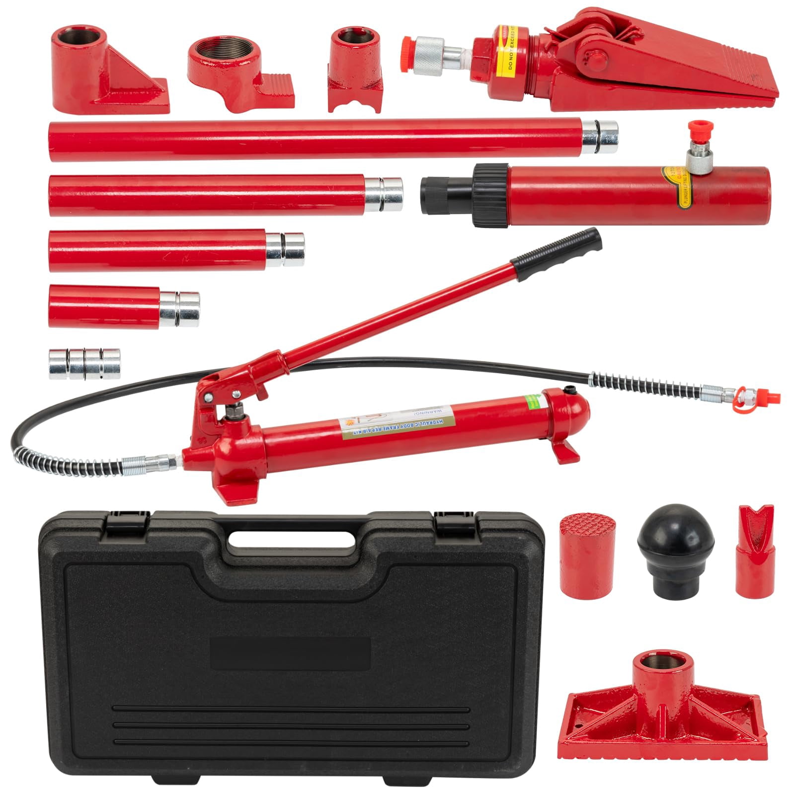 1 Ton Porta Power Hydraulic Jack Kit, Hydraulic Ram Pump with 4.6 ft/1. ...