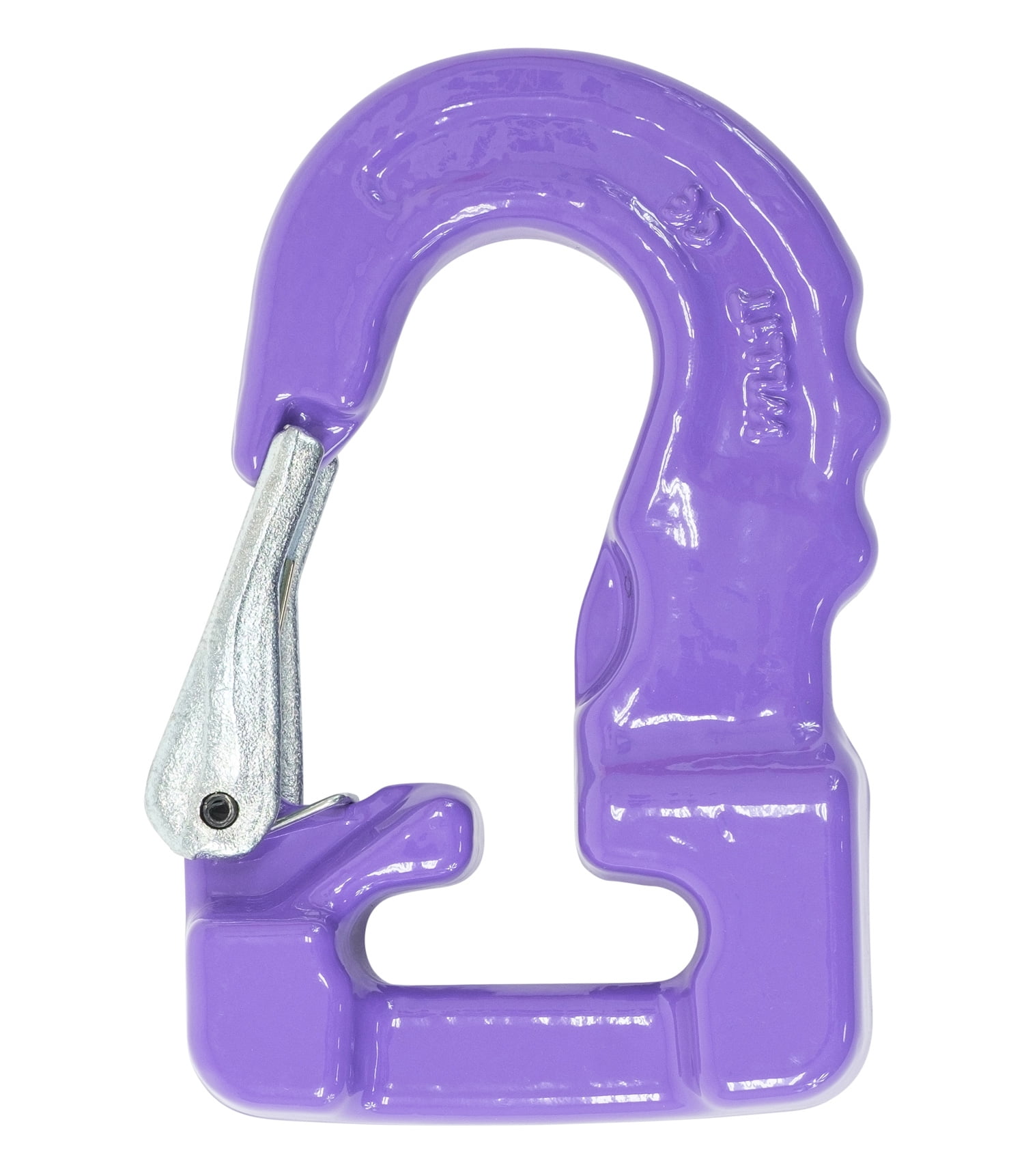 1 Ton Round Sling Hook with Safety Latch – 2,600 lbs WLL Heavy Duty ...