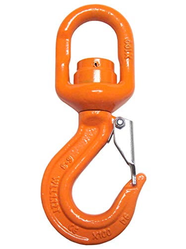 1 TonAlloy Swivel Bearing Hoist Hook with Latch Load Rotation Device ...
