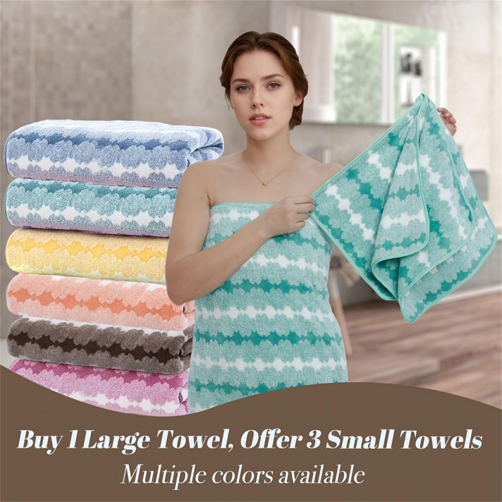 1*Towel+1*Bath Towel Clearance! Dark and Light Striped Coral Fleece ...