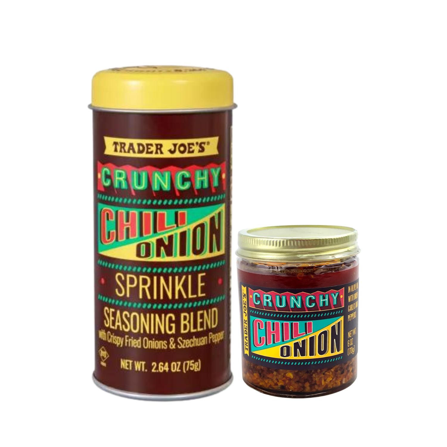 Trader Joe's Crunchy Chili Onion 6 oz and Crunchy Chili Onion Sprinkle ...