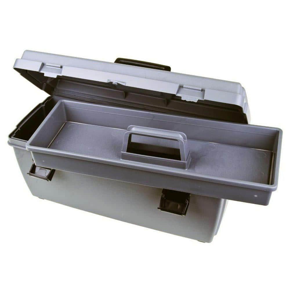 Flambeau 19800-2 Gray Utility Tool Box with Lift-Out Tray: 20.3" x 8.9 ...