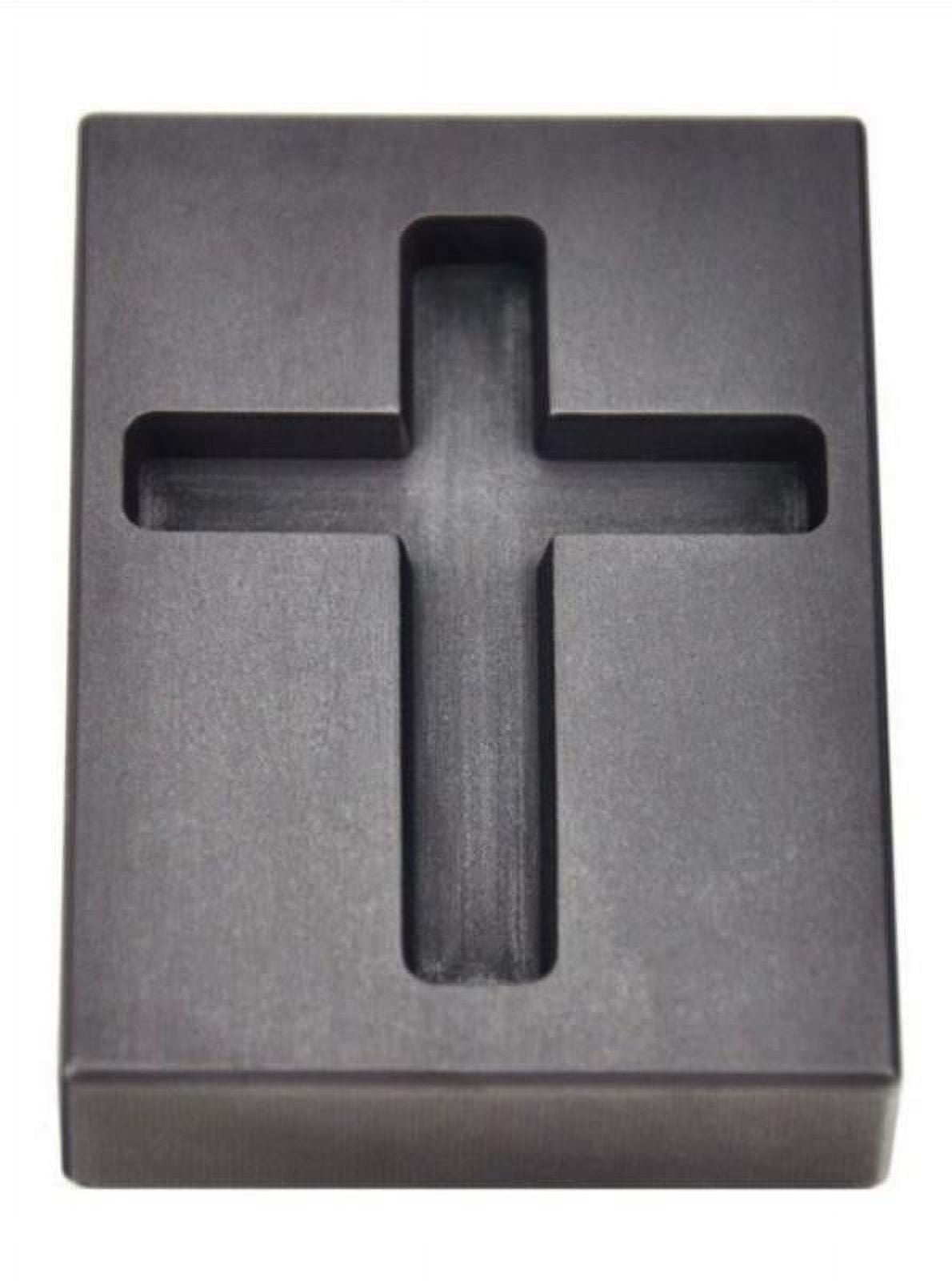 1 Troy Ounce Gold Cross Graphite Ingot Precious Metal Casting Melting ...