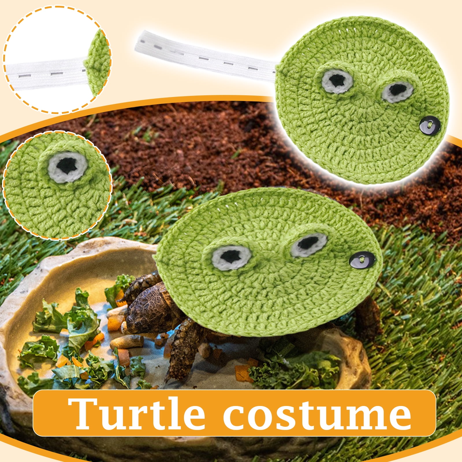 1*Turtle Clothes - Knitted Frog - Style Pet Supplies For Turtles, Warm ...