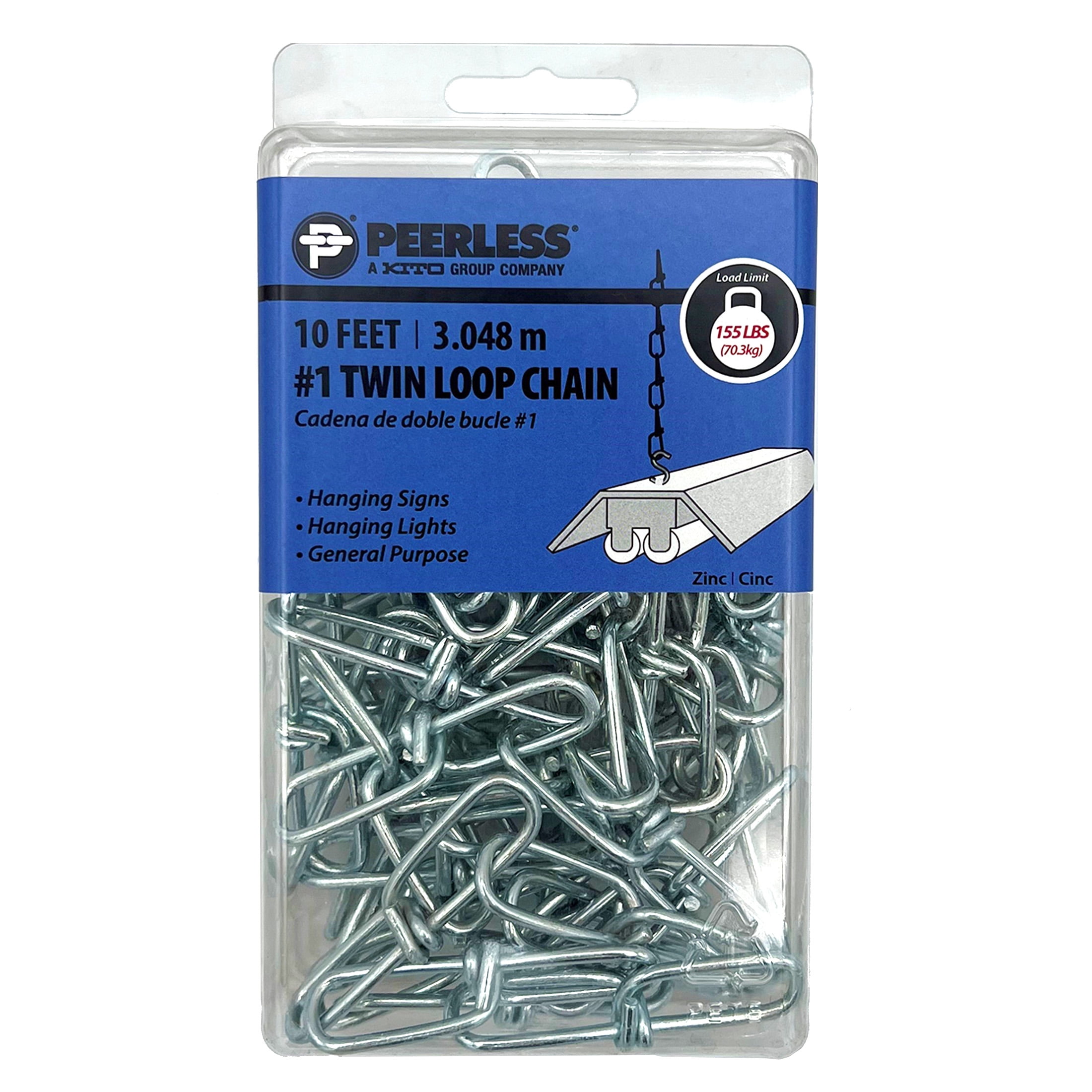 #1 Twin Loop Chain, 10', Peerless Chain Company, #4740810 - Walmart.com