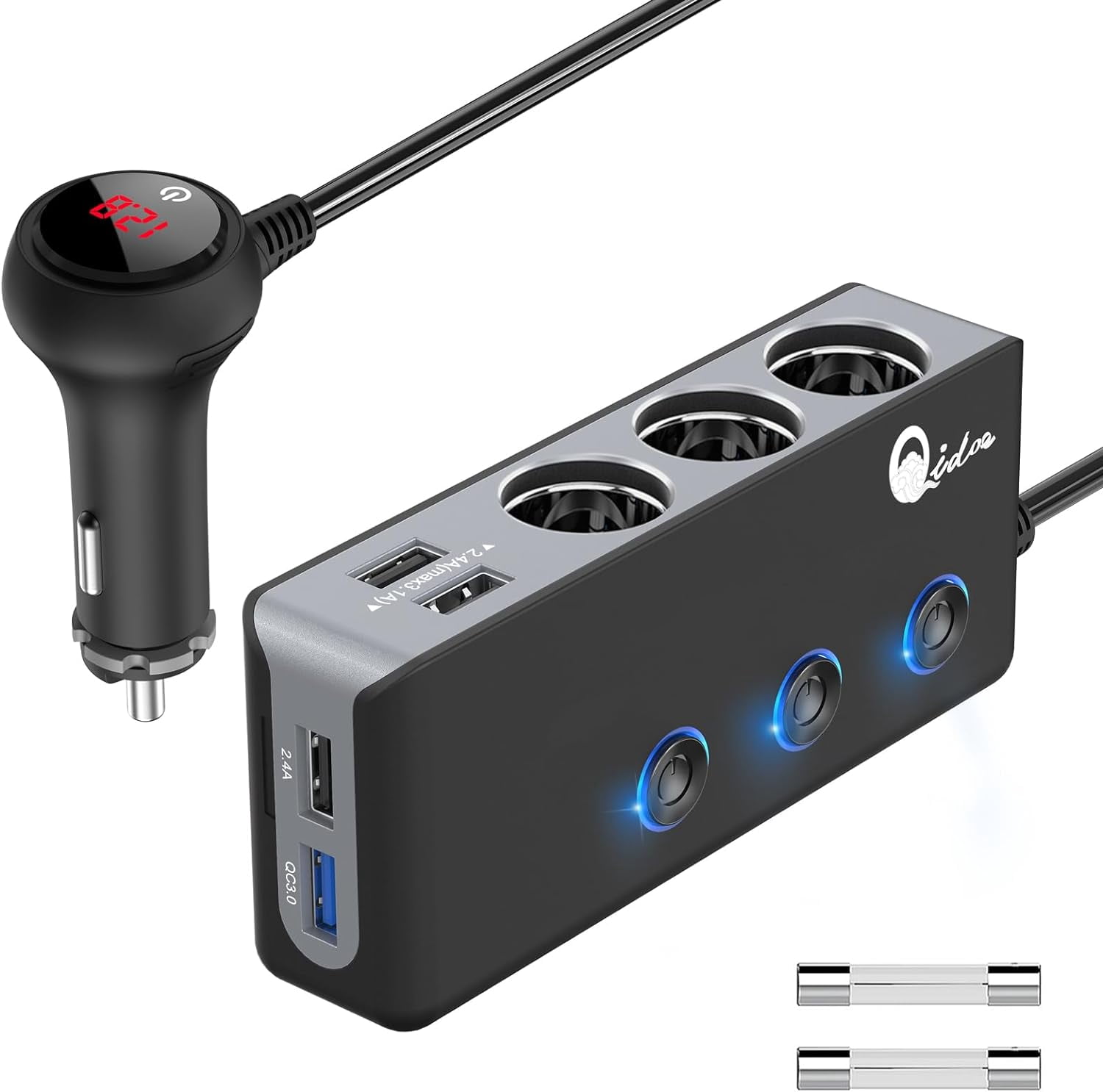 IN 1 USB CIGARETTE LIGHTER ADAPTER】The Qidoe Cigarette Lighter Adapter ...
