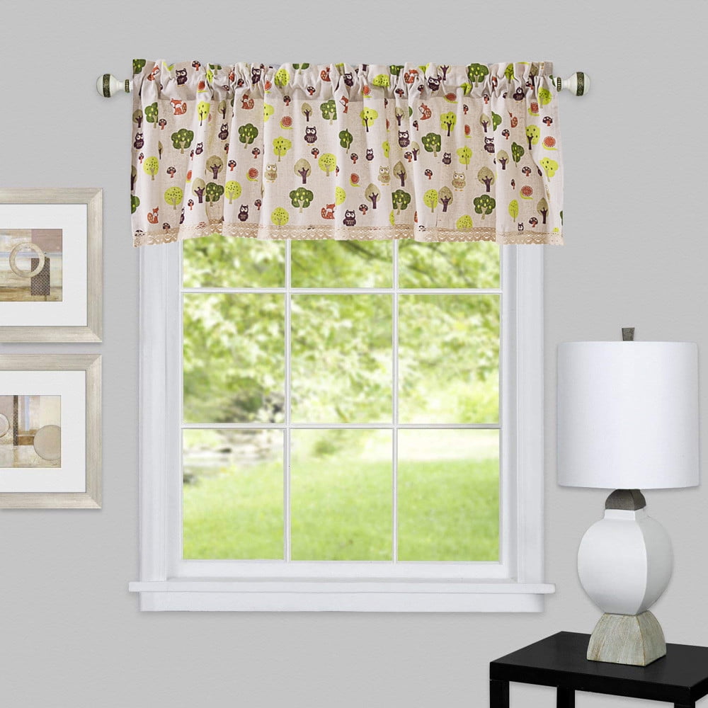 1 Valance Valance Curtains Extra Wide and Short Window Treatment ...