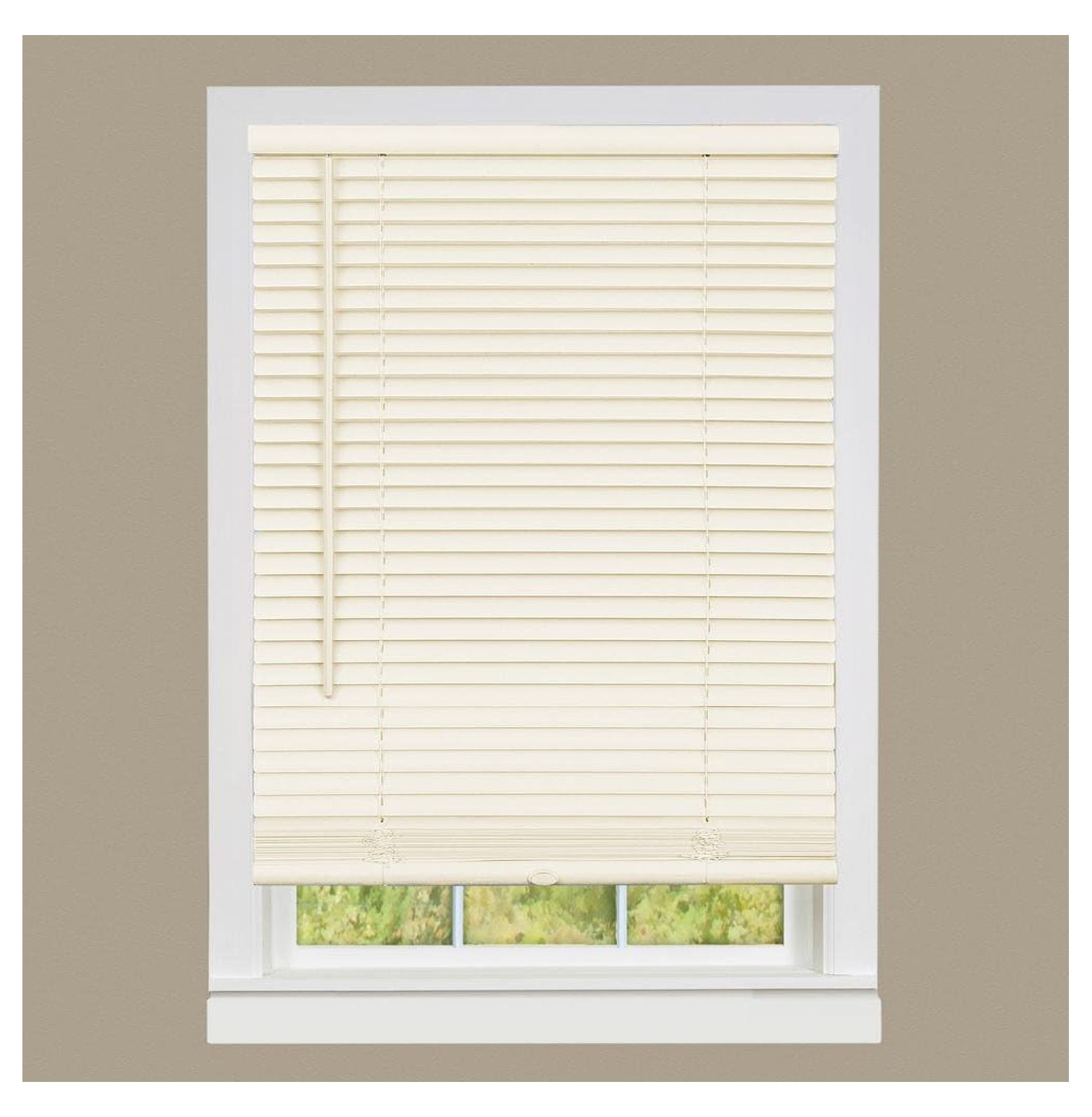 1" Vinyl Slats Room Darkening Cordless Window Blinds, 64L x 29W Inches ...
