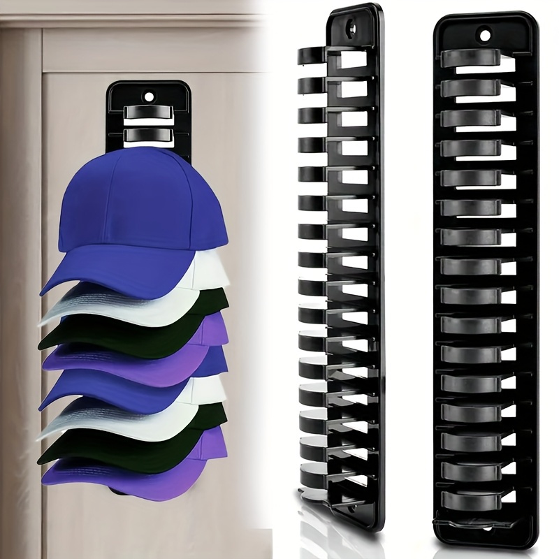 1 Wall-Mounted Hat Organizer - Holds 16 Hats, Easy Installation with ...