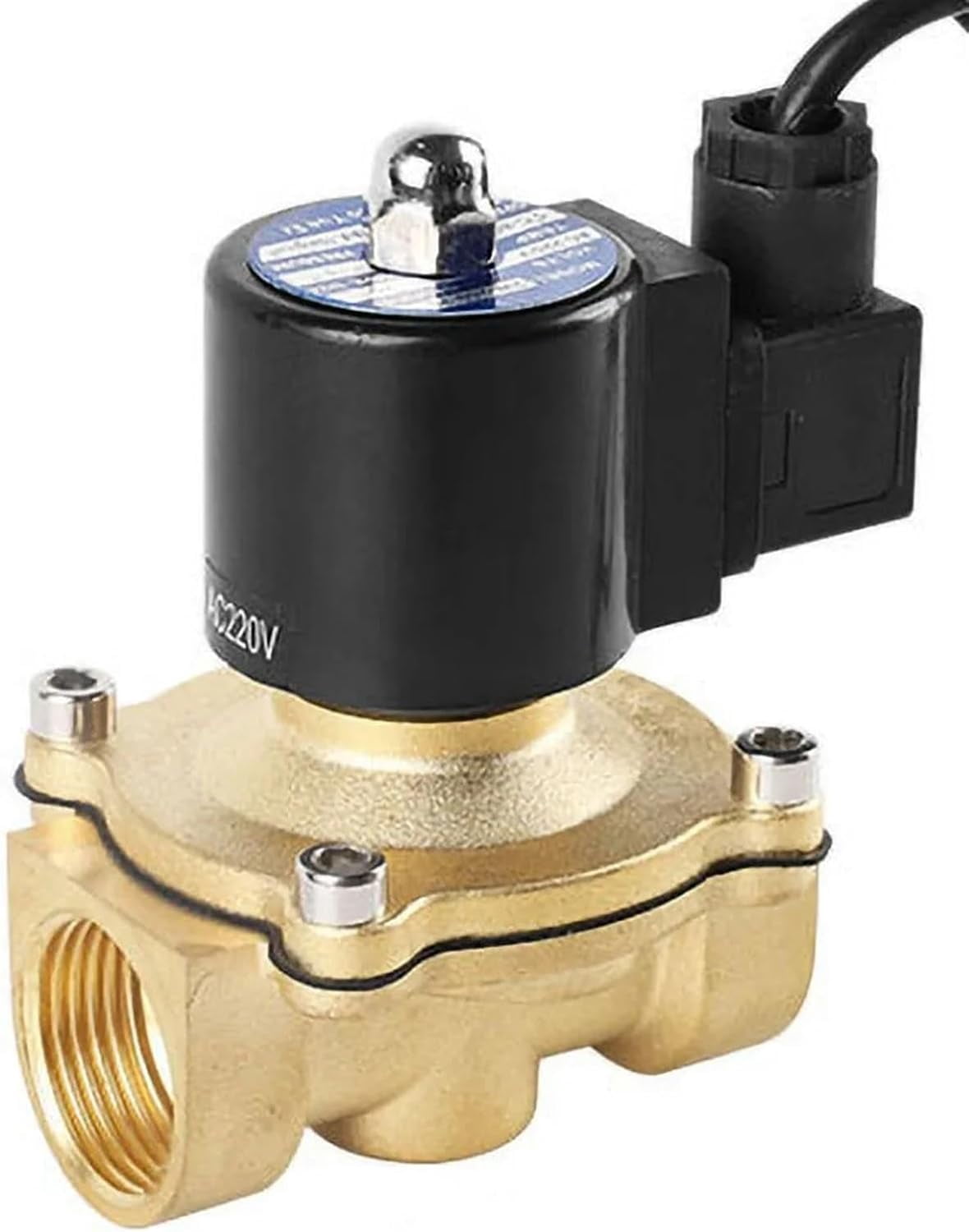1" Waterproof Brass Solenoid Valve Normally Closed Fountain Solenoid ...