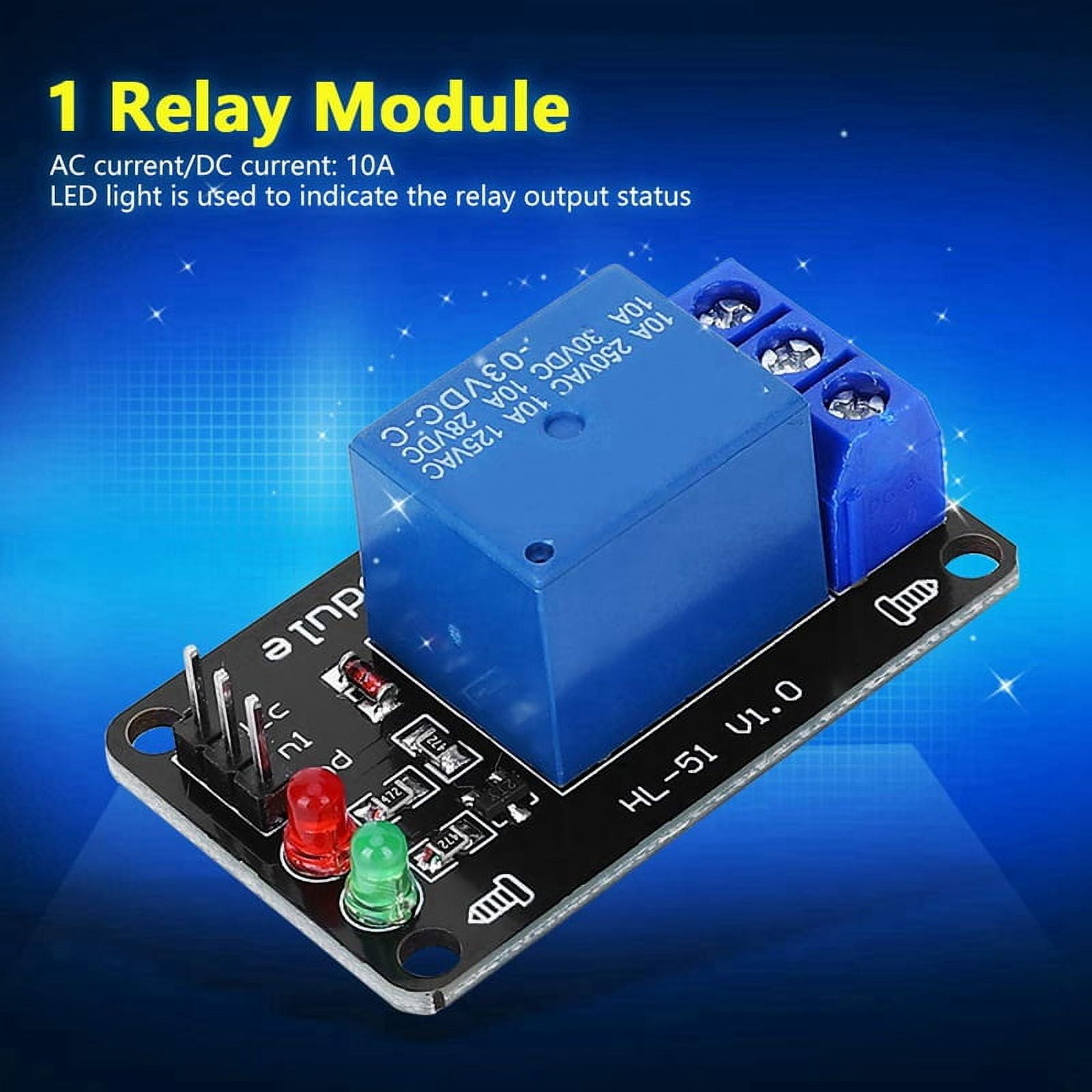 1-Way Relay Driver Module with LED Indicator Microcontroller Compatible ...
