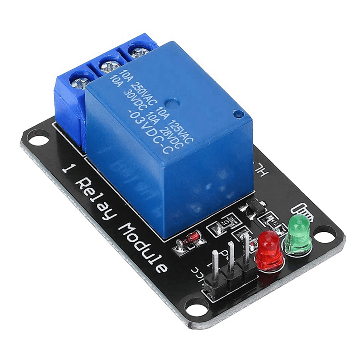 1-Way Relay Driver Module with LED Indicator Microcontroller Compatible PLC MCU Control Board 5V ...