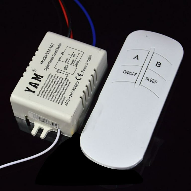 Yam Remote Control Digital Switch Wireless ON/OFF 3 Way 220V Lamp