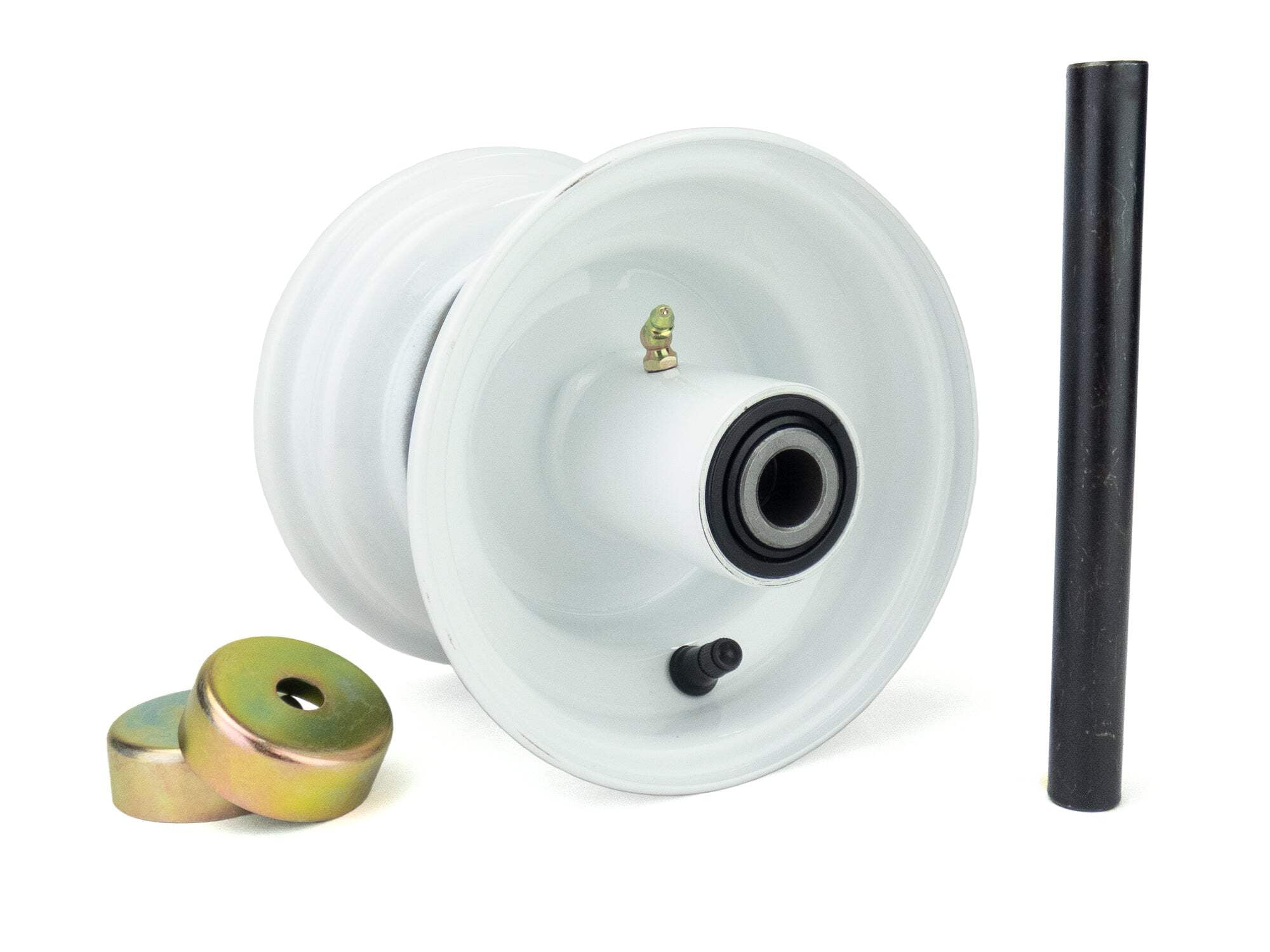 (1) Wheel w/ Bearings & Debris Shields 6" x 4.5" Fits Exmark Toro Lazer ...