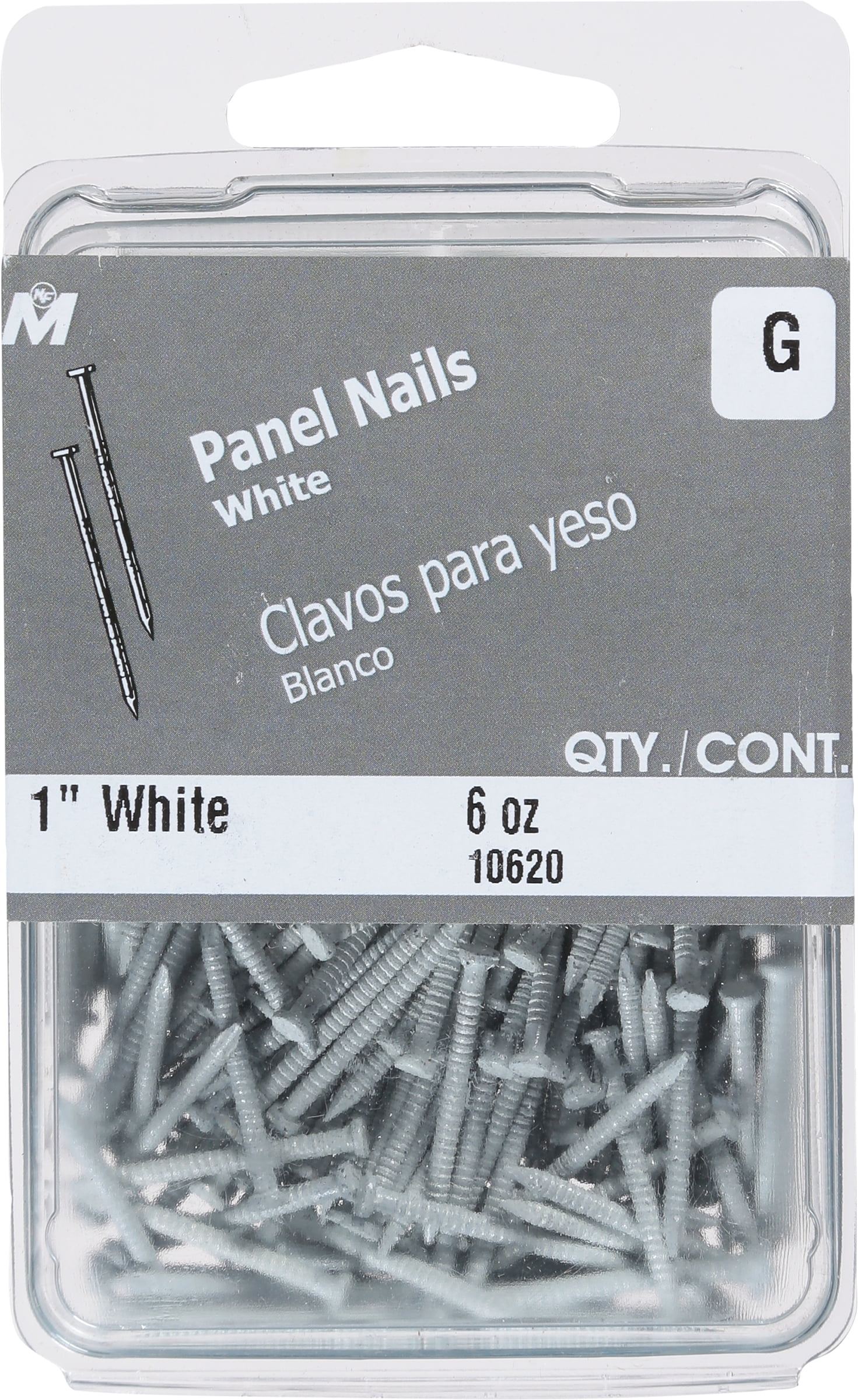 1" White Painted Steel Panel Flat Head Nails PNLAIL-092 (280 pcs ...