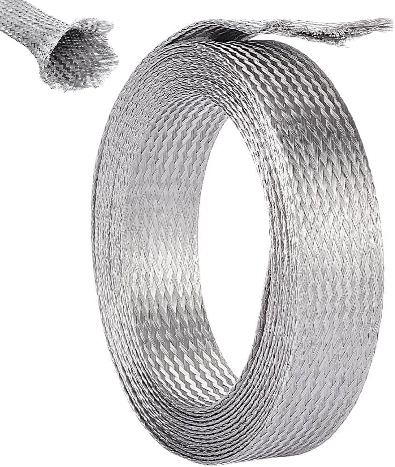 1" Wide Stainless Steel Sleeving Braid Cable Wire Shielding Sleeve ...