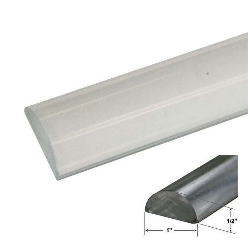 1" Wide by 1/2" High - Clear Acrylic Frameless Shower Threshold - 35 in ...