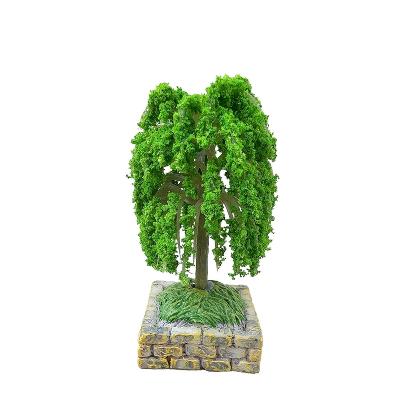 1 Willow Tree Mini Artificial Tree Plant Model - Dollhouse Artificial ...