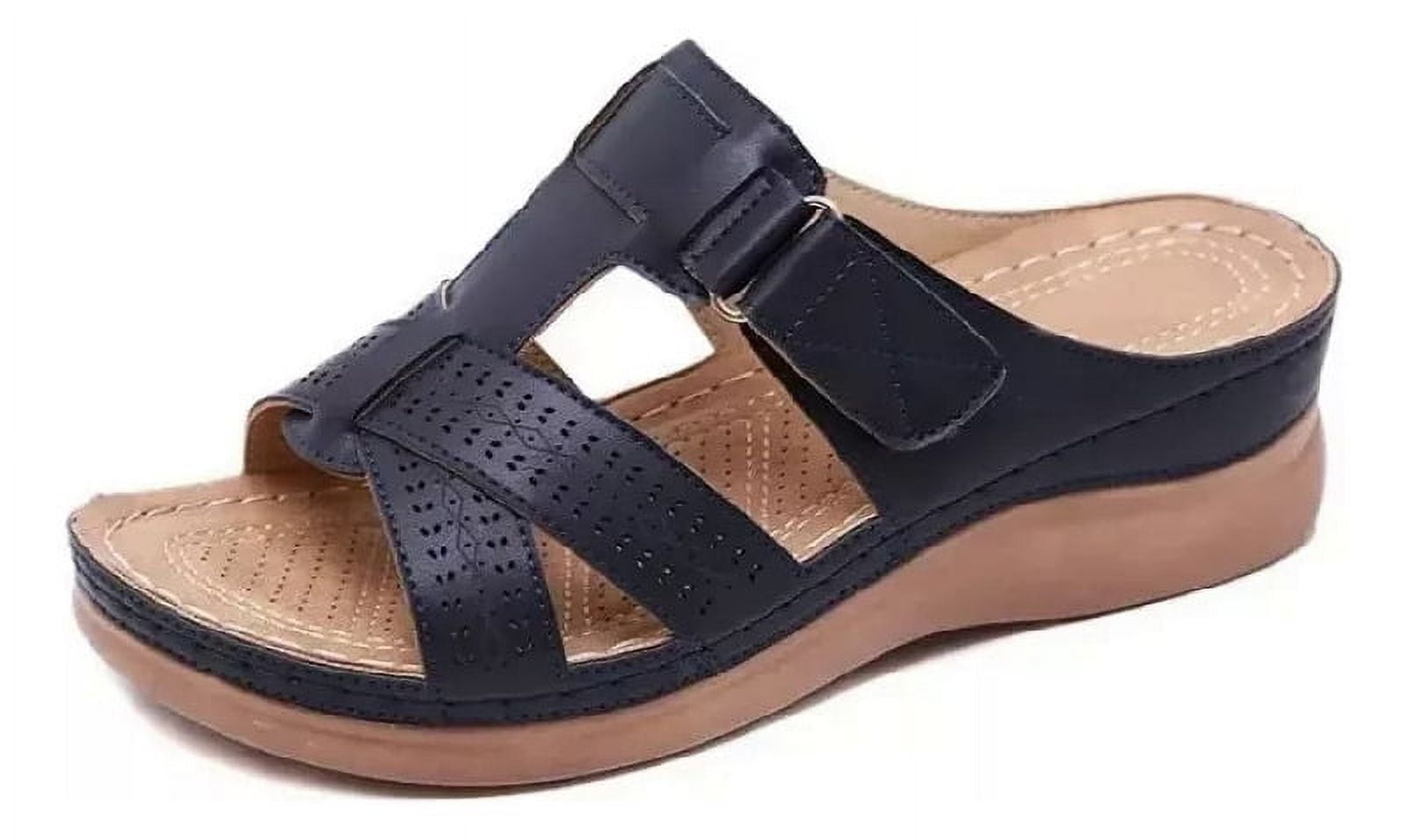 1 Women's Vintage Premium Orthopedic Open Toe Sandal - Walmart.com
