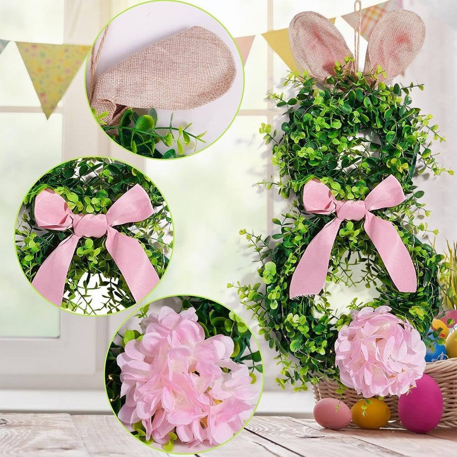 1 Wreath-Easter Wreath By Shiogb-Artificial Easter Wreath Bunny Easter ...