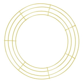 Shenmeida Wire Wreath Frame, Metal Round DIY Macrame Floral Crafts ...