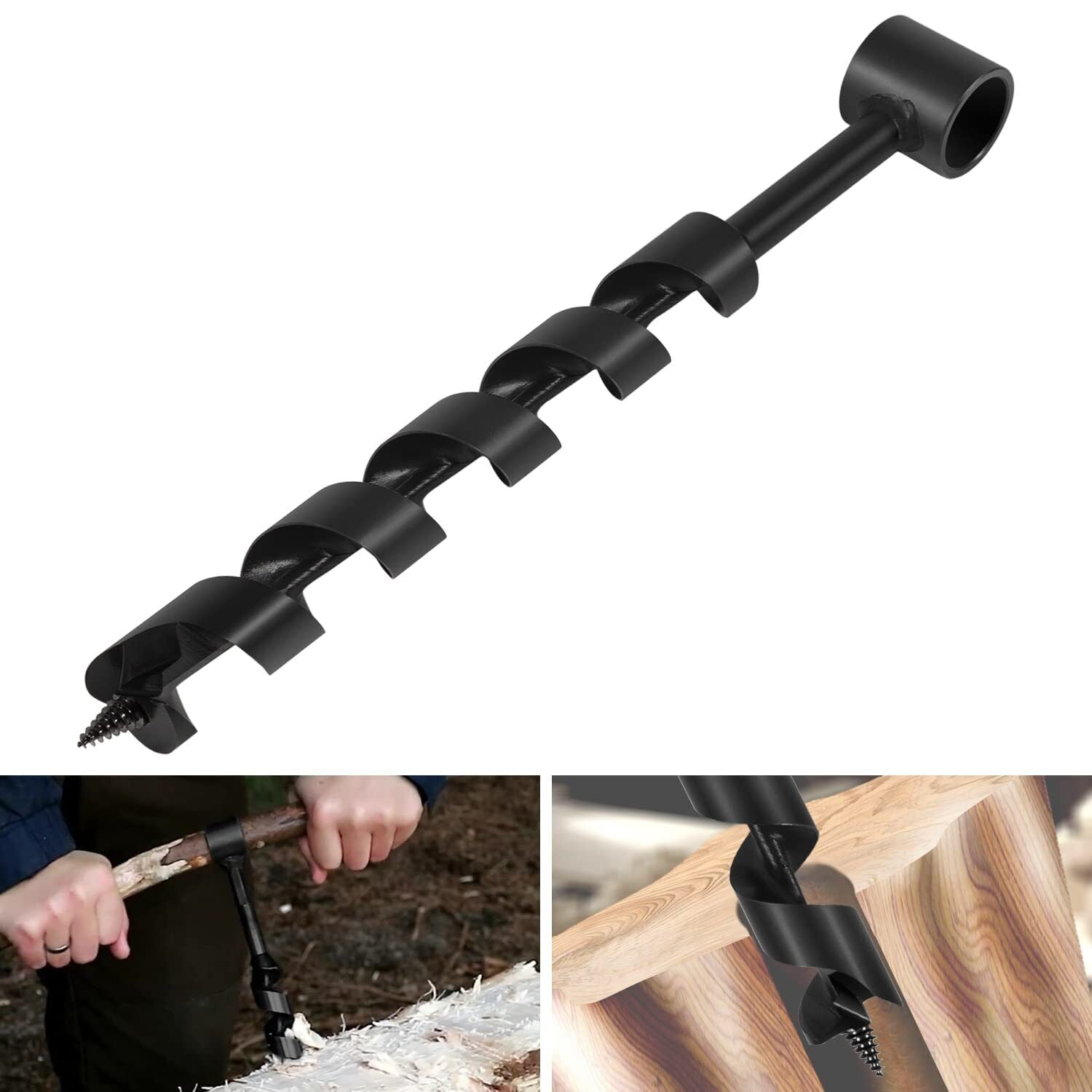 1" X 12" Manual Hole Scotch Eye Wood Auger Drill Bit 1 Inch Hand Auger ...