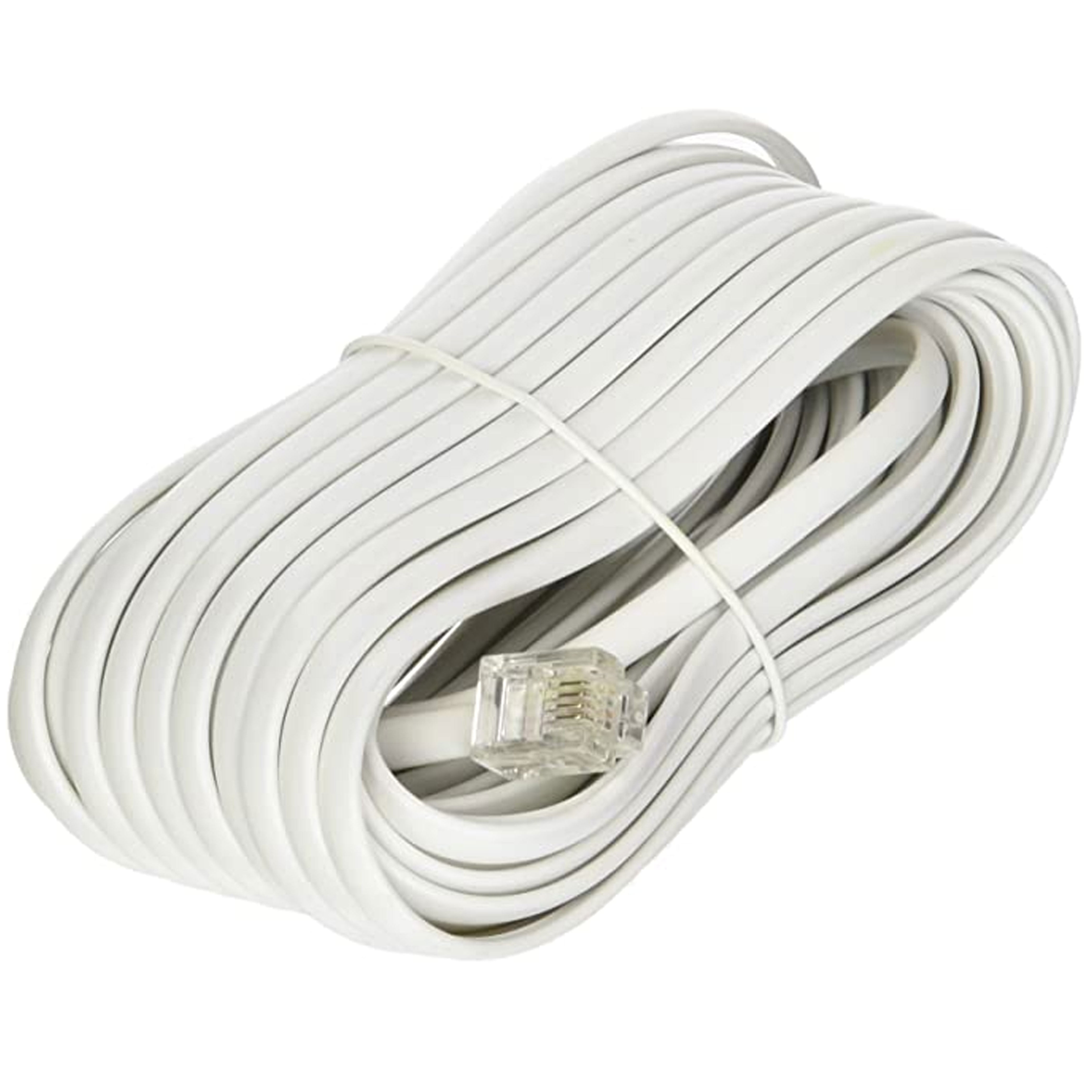 1 X 25 Feet RJ11 4C Modular Telephone Extension Phone Cord Cable Line ...