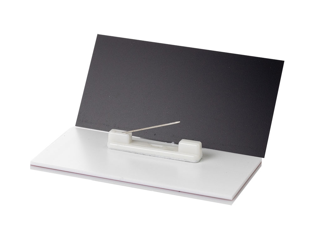 Times up Pin Name Badge Kit with Laser Inkjet Printable Insert, 3.5" x ...