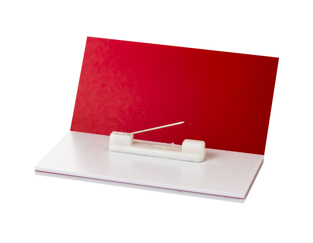 Times up Pin Name Badge Kit with Laser Inkjet Printable Insert, 3.5" x ...