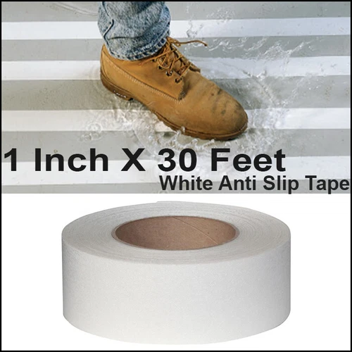1" X 30' White Anti Skid Non-Slip Mineral Abrasive Safety Step Tape ...