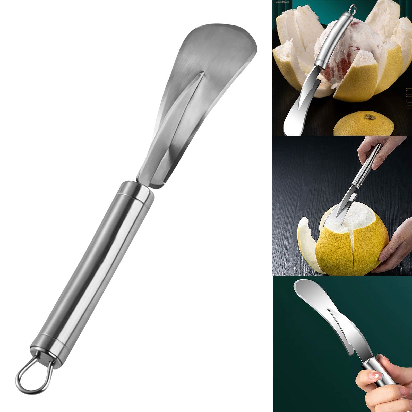 1 X 304 Stainless Steel Spoon-Shaped Citrus Peeler, Multifunctional ...