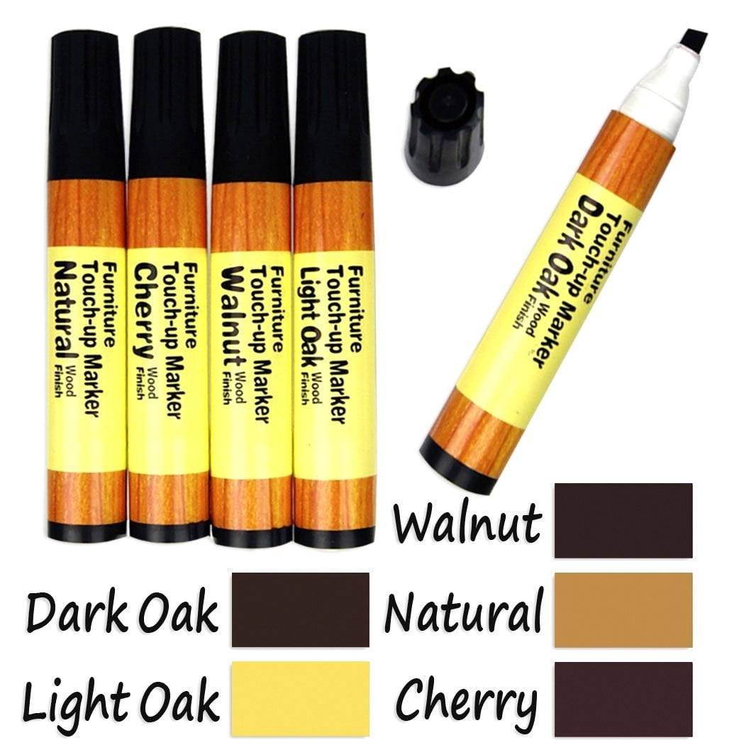 1 X 5-Color Wood Floor Furniture & Woodwork Scratch Cover Touch-Up Pens ...