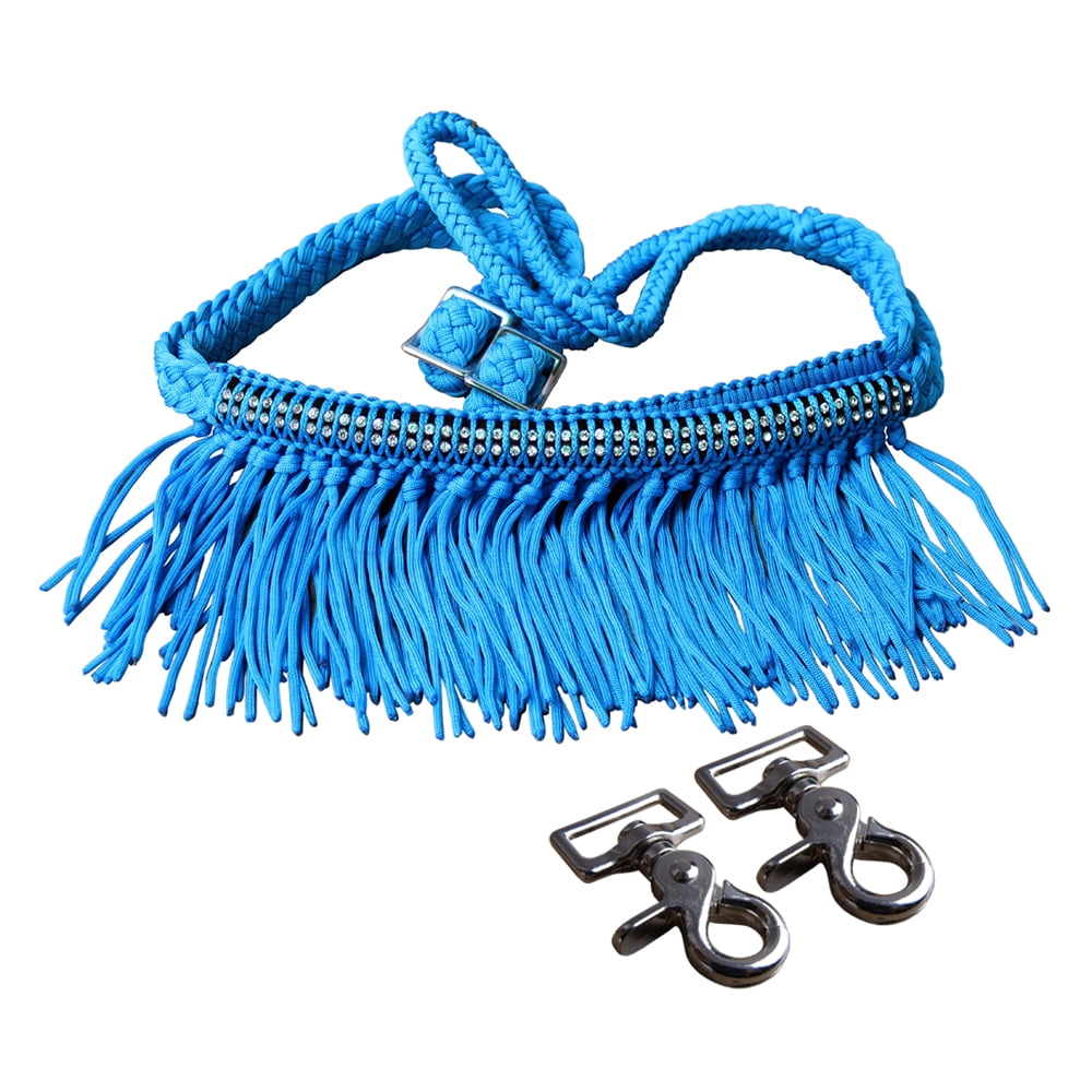 1" X 8Ft Hilason Braided Barrel Horse Racing Reins Knots Fringe Crystal ...