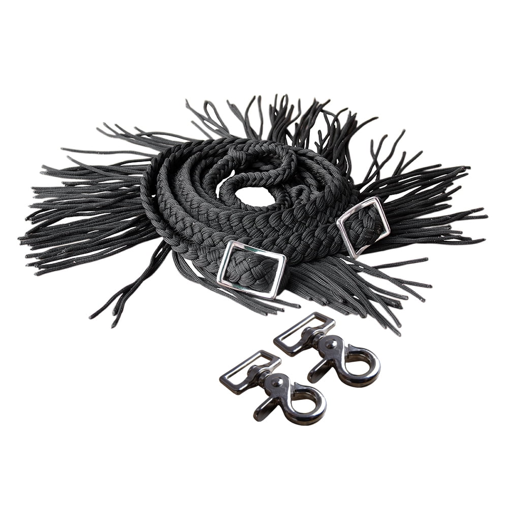 1" X 8Ft Hilason Braided Poly Barrel Horse Racing Reins Flat Grip Knots ...