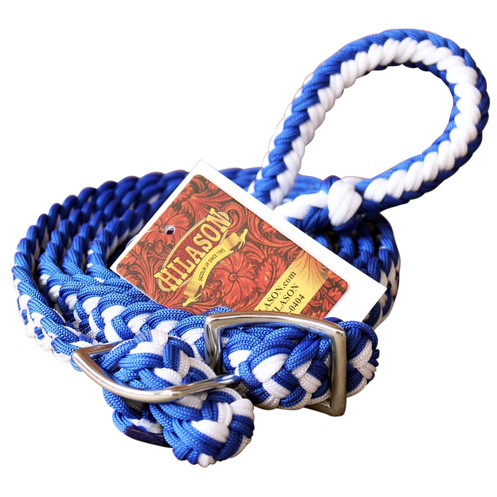 1" X 8Ft Hilason Braided Poly Barrel Horse Racing Reins Flat Grip Knots ...