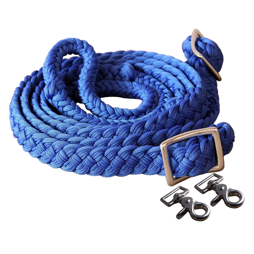 1" X 8Ft Hilason Braided Poly Horse Barrel Reins Flat W/ Easy Grip ...