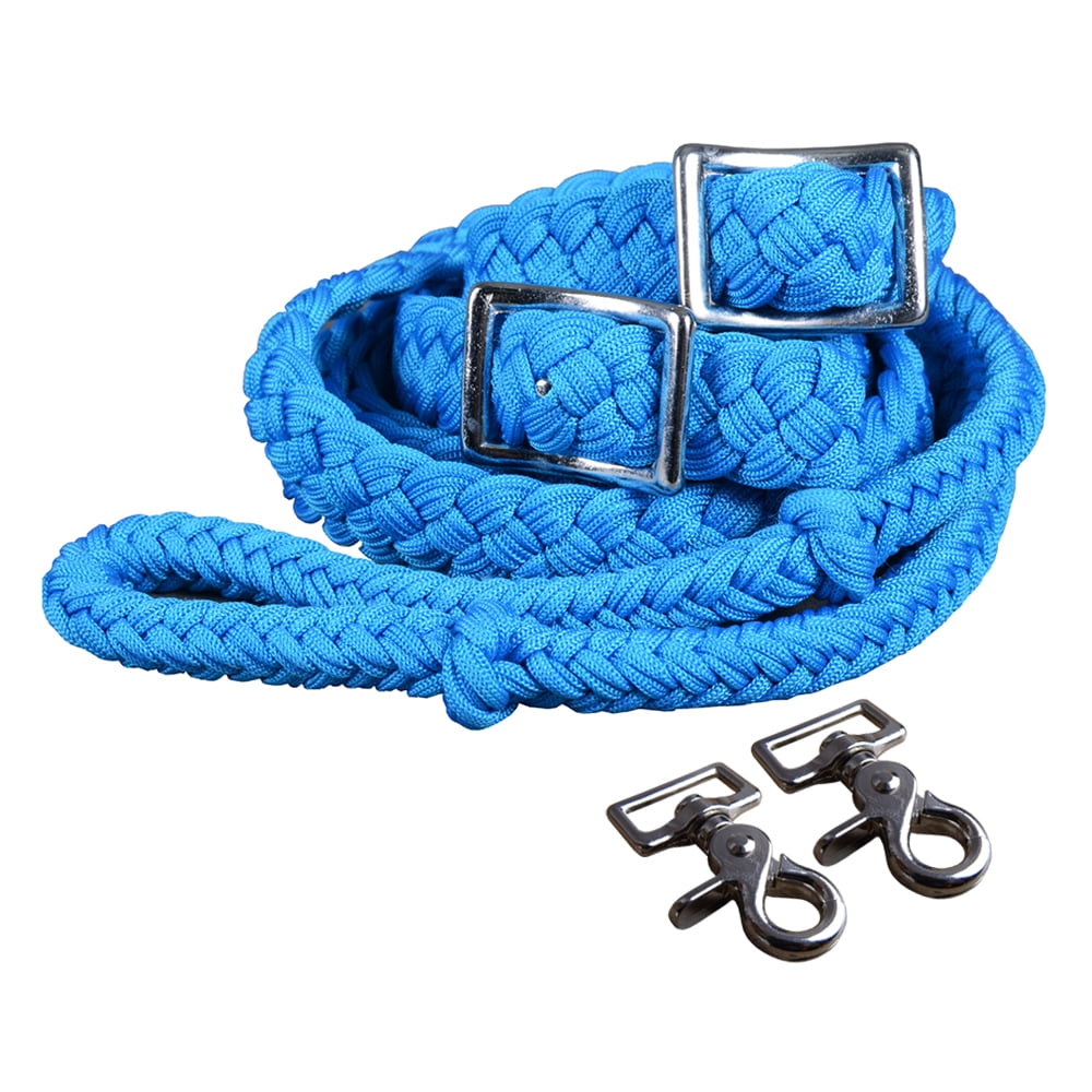 1" X 8Ft Hilason Braided Poly Horse Barrel Reins Flat W/ Easy Grip ...