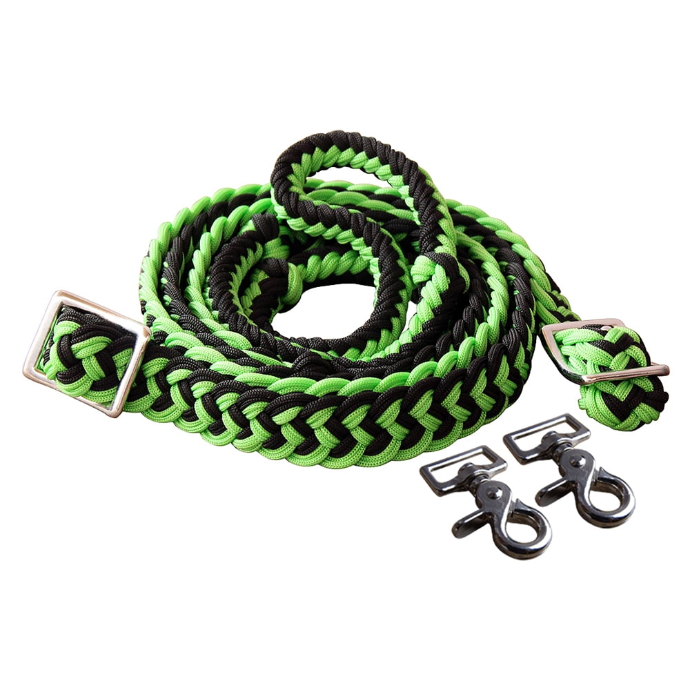 1" X 8Ft Hilason Braided Poly Horse Barrel Reins Flat W/ Easy Grip ...