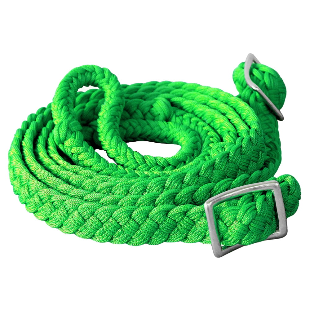 1" X 8Ft Hilason Braided Poly Horse Barrel Reins Flat W/ Easy Grip ...